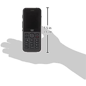 Cisco Unified Wireless IP Phone 8821 - Cordless Extension Handset - Bluetooth Interface - 2.4" Black CP-8821-K9 (Renewed)