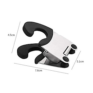 Healvian Silicone Spoon Rest 6PCS Stainless Steel Pot Spoon Holder Pot Clip Holder Anti-scald Casserole Rubber Clip Crab Spoon Holder for Pot Utensil Clip Rest Stainless Steel Hooks