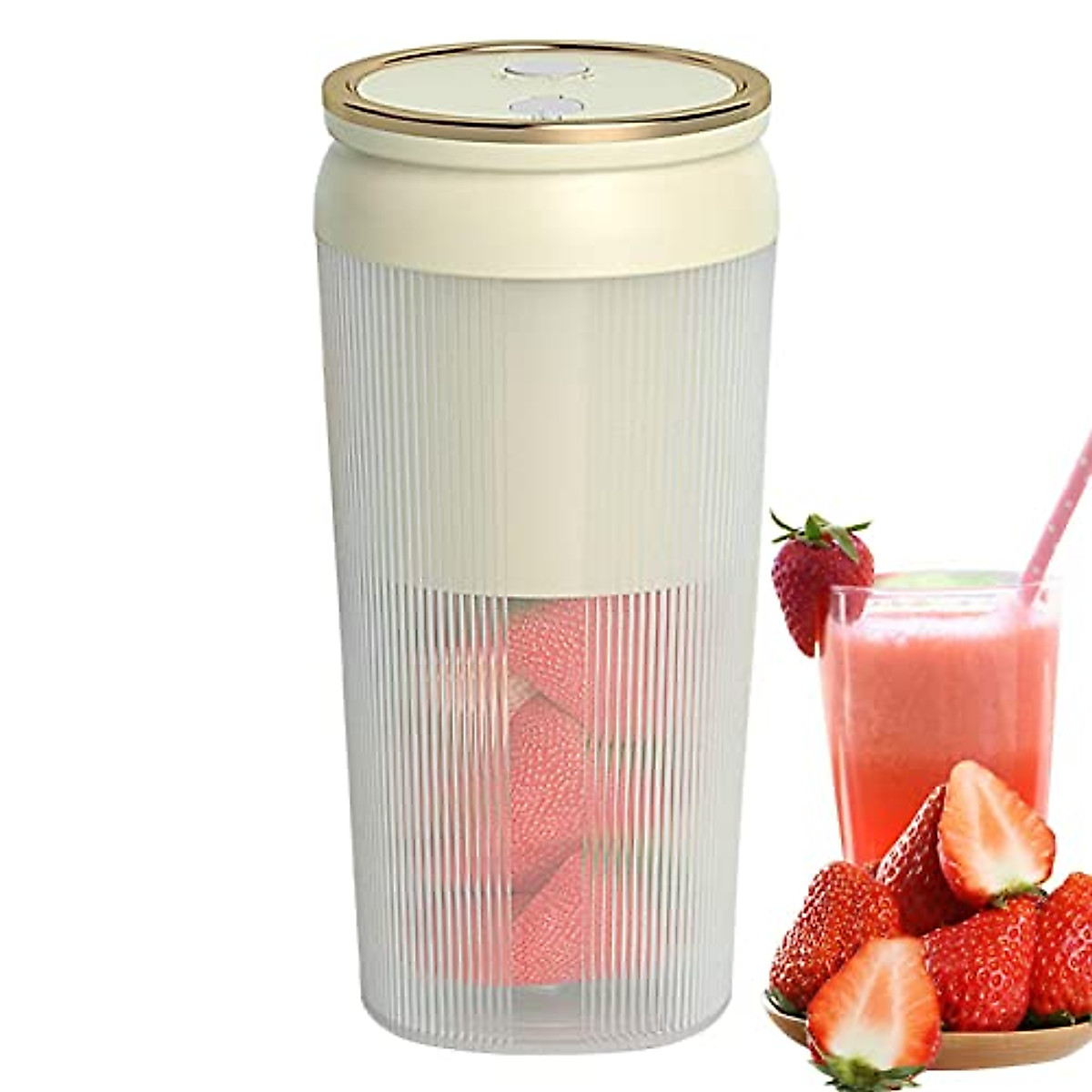 Blenders, Portable Smoothie Juices Blender, USB Rechargeable 300ml Juice Mixer with Four Stainless Steel Blades, Powerful Electric Motor Blender for Home, Sports, Outdoors Travel