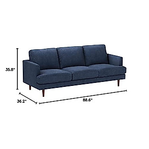 Amazon Brand – Rivet Goodwin Modern Sofa Couch, 88.6"W, Navy Blue