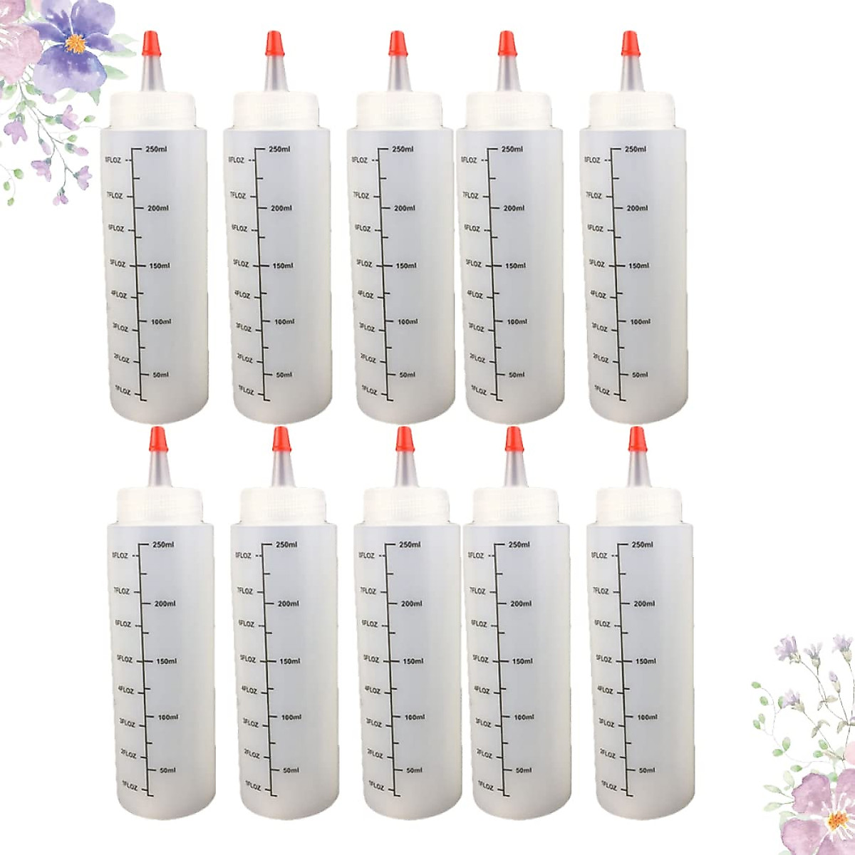 20 Pcs Ketchup Dispenser Food Container Cruet Salad Dressing Bottle Squeeze Bottles for Sauces Cooking Oil Dispenser Honey Dispenser With Cover Squeeze Sauce Bottle White