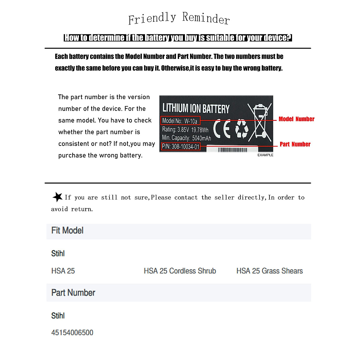 Estry Battery Replacement for HSA 25, Cordless Shrub HSA 25, HSA 25 Grass Shears, 45154006500