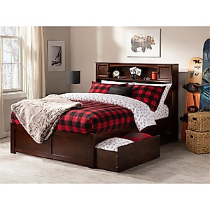 Leo & Lacey Urban Full Storage Platform Bed in Walnut