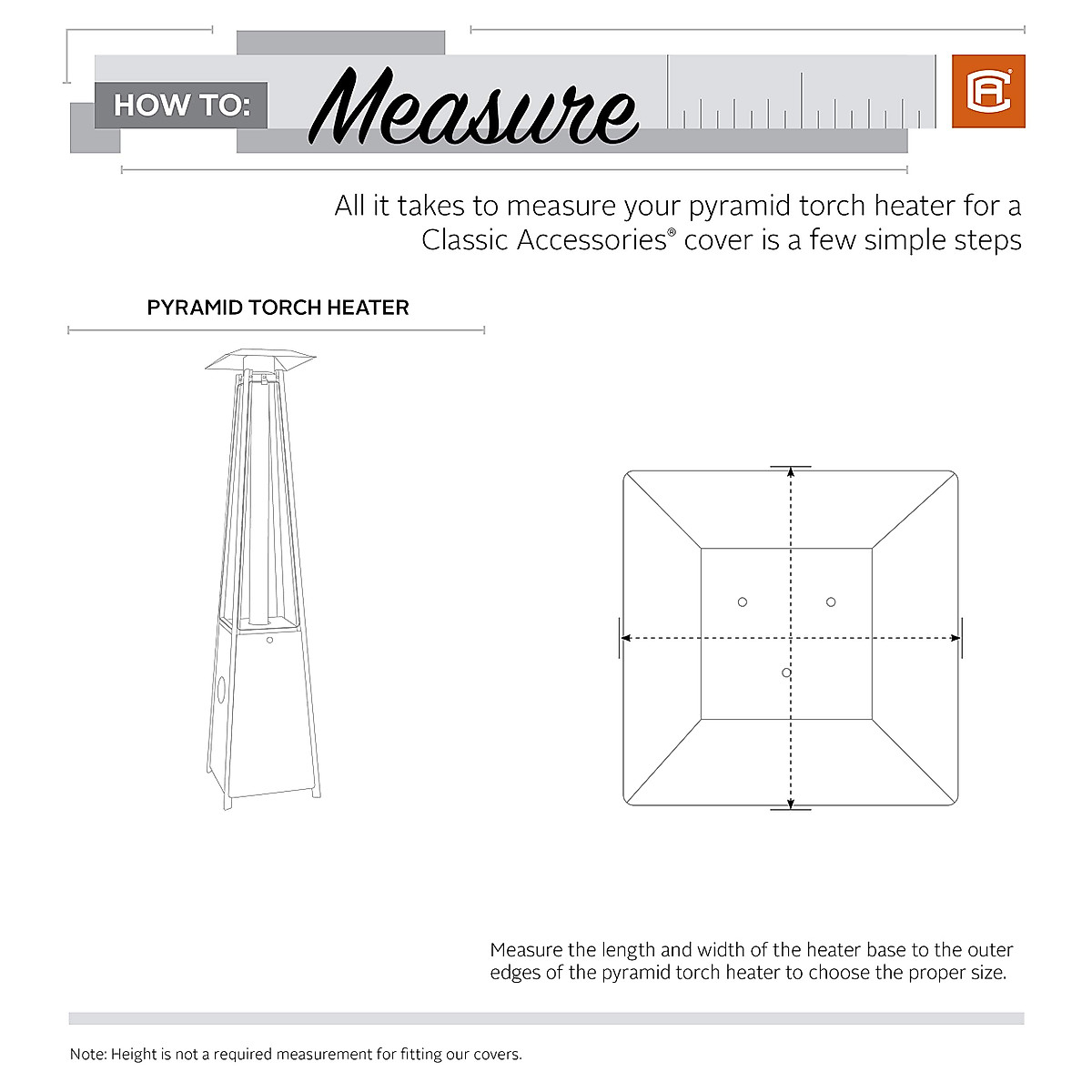 Classic Accessories Veranda Water-Resistant 21 Inch Pyramid Torch Patio Heater Cover
