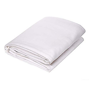 Urban Villa Cotton Thermal Blanket Made from 100% Soft Premium Cotton, Plain Weave, White, Twin 66"x 90", Perfect for Layering in Bed, LINT Free