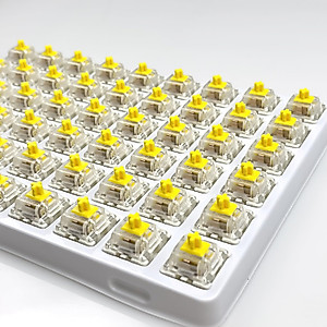 Gateron G Yellow Pro Switches Pre-lubed 3pin RGB SMD Linear for Gaming Mechanical Keyboard(108 Pcs, Yellow)