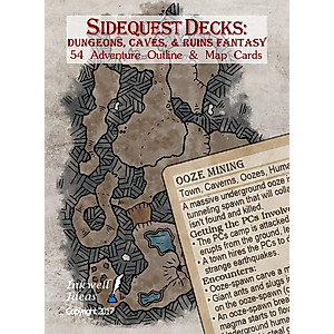 Inkwell Ideas Sidequest Decks: Dungeons, Caves, & Ruins Fantasy