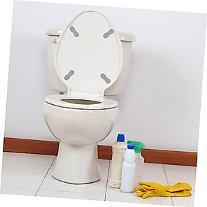 Gogogmee 4pcs Height Spacer Toilet Covers Kit Toilet Seat Bumpers Toilet Lid Bumpers Toilet Bumpers Toilet Seat Bumper Pads Toilet Cushioning Pads Bidet Attachment Buffer Abs Round