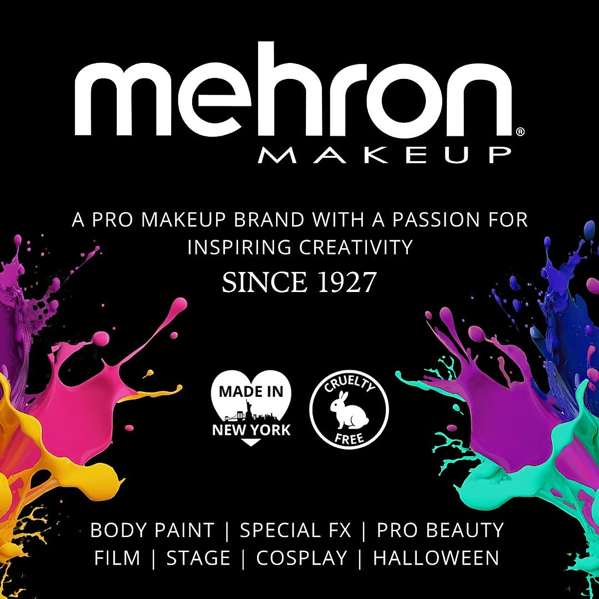 Mehron Paradise FX Neon UV Glow Colors | Professional Water Activated Black Light Reactive Paint | Raves, Costumes, Halloween, & Cosplay FX | Refill .25 oz (7 g) (Dark Matter – Neon Clear/Blue UV)