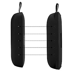 co2CREA Soft Silicone Case Replacement for Bose SoundLink Flex Bluetooth Portable Speaker (Silicone Case, Black Case)