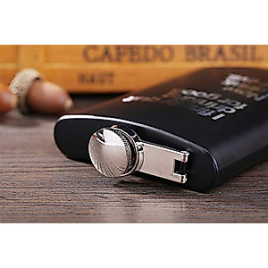 Personalized Flask Custom Flask | Engraved Any Text/Logo | 8 Oz Stainless Steel Pocket Hip Flask for Drinking | Wedding Gift for Groomsman, Dad | 2022 First Christmas