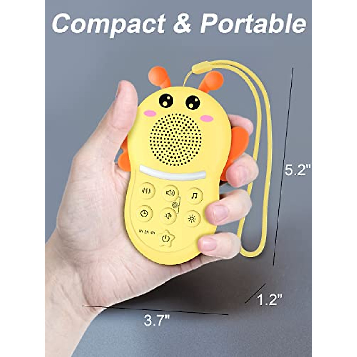 Dremkit White Noise Machine Baby Sound Machine Portable Noise Machine for Baby Sleep Soother Music and Light, Rechargeable,16 Soothing Sounds and Lullaby Machine for Sleeping Travel Baby Gift