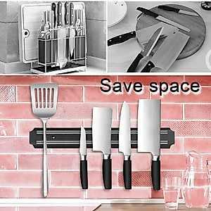 Magnetic Knife Holder for Wall 2-Piece 15 Inch Knife Magnetic Strip, Magnetic Knife Strip, Multipurpose Knife Magnetic Holder, Knife Rack, Magnetic Tool Holder