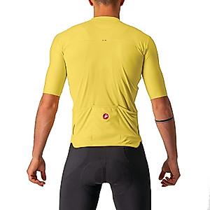 Castelli Men’s Prologo 7 Jersey, UV Sun Protection, Zip Up Quarter Length Sleeve Jersey for Road and Gravel Biking l Cycling - Passion Fruit/Ivory-Avocado Green - 3X-Large