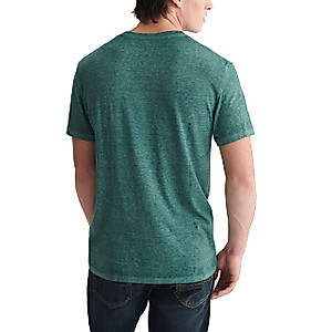 Lucky Brand Men's Venice Burnout V-Neck Tee Shirt, June Bug, Large