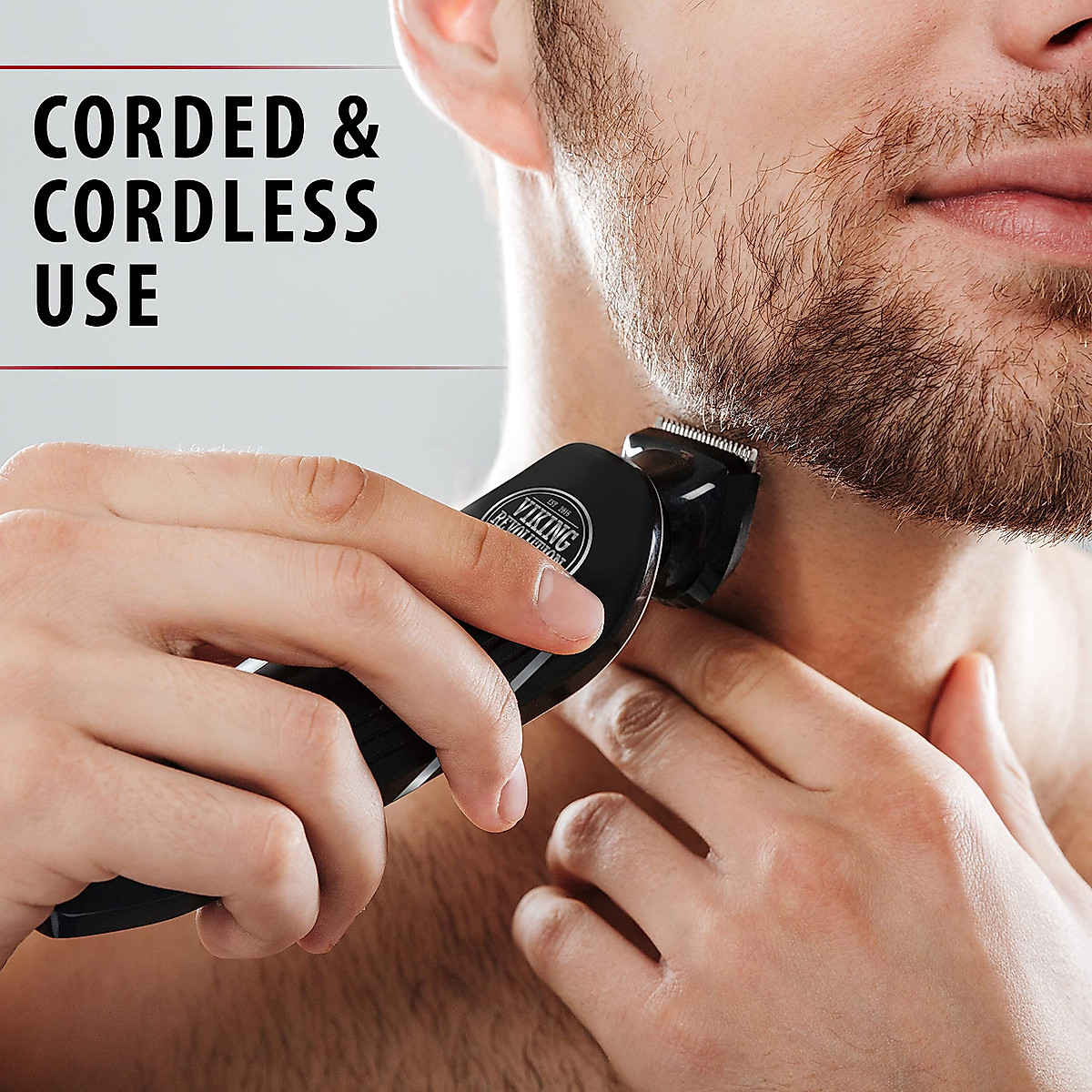 Beard Trimmer for Men - Mens Electric Razor, Hair Clippers for Beard. Adjustable and Portable Beard Grooming Kit for Men.