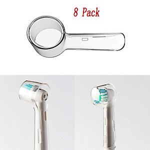 Toothbrush Travel Case with Toothbrush Head Covers for Oral-B Toothbrushes | 8 Pcs Toothbrush Head Covers Compatible with Oral B Electric Toothbrush Heads (Pink)