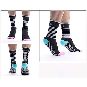 GuaziV Colorful Compression Cycling Socks for Men & Women - Perfect for Hiking, Running, Traveling, and Climbing L