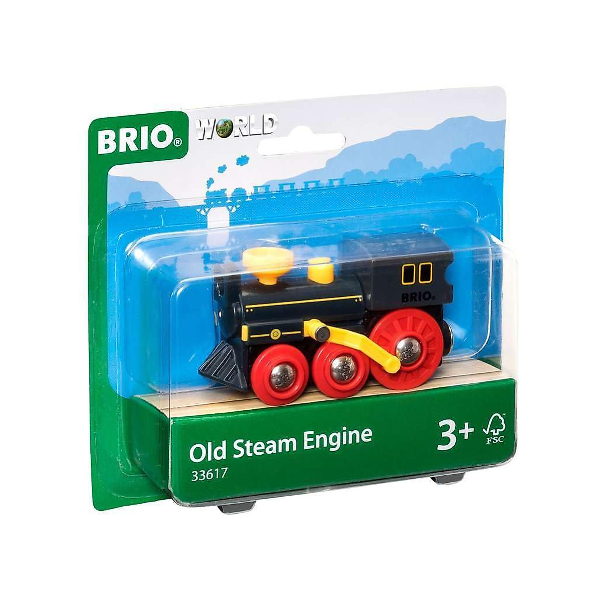 BRIO Old Steam Engine - Authentic Piston Action Toy | Ideal for Imaginative Play | Fully Compatible Wooden Railway Sets | Perfect for Ages 3+