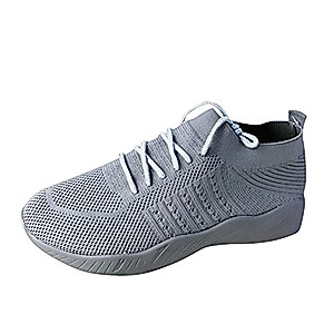 Womens Walking Shoes,Slip On Sneakers Women Casual Sports Shoes Mesh Breathable Running Shoes Lightweight Non Slip Shoes Lace-up Fashion Walking Sneakers for Women Work Workout Gym Travel (8, A3)
