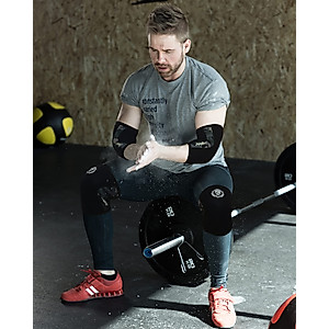 Jupiter Knee Sleeves (1 Pair), 7mm Compression Knee Braces for Squats,Weightlifting,Powerlifting,Cross Training for Men & Women (Medium)