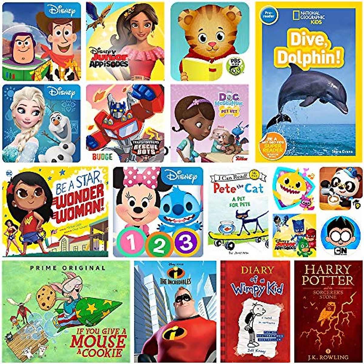 Fire 7 Kids tablet, 7" Display, ages 3-7, 16 GB, (2019 release), Blue Kid-Proof Case