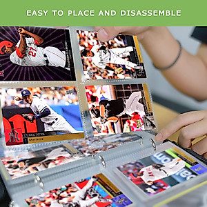 Baseball Card Binder Holder - Football Sports Cards Album Trading Sleeves Protectors Compatible with Topps 2022, 400 Pockets