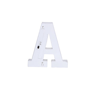 TABLECLOTHSFACTORY 6" 3D Gold Marquee Letters 5 LED Light Up Letters Warm White LED Letter Lights - A