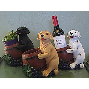 Decorative Dog Wine Holder, for Dog Loving Wine Drinkers (Black Labrador)
