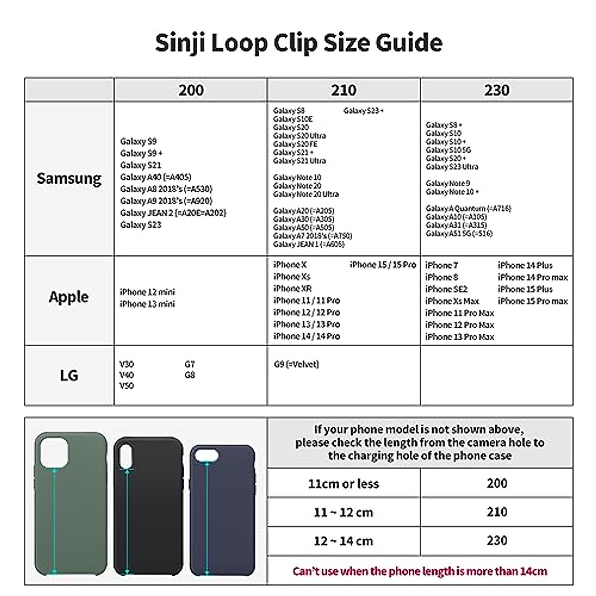 Sinjimoru Silicone Card Holder with Loop, Finger Grip Strap for iPhone, Samsung Galaxy and Android Cell Phones - ID Credit Card Wallet Sleeve for Phone Cases. Sinji Loop Wallet Black 230