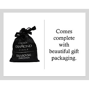 Central Diamond Center VOGUE 4 Prong Round Silver Solitaire Engagement Wedding Ring - 9mm (3.00ct) - Platinum Plated - Size 7