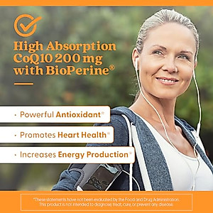 Doctors Best High Absorption CoQ10, Heart & Energy Support*, USP Verified, Naturally Fermented CoQ10, Non-GMO, Gluten Free, Soy Free, Vegan 60 Veggie Caps