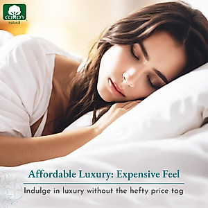 California Design Den 500 Thread Count 100% Cotton Sheets, 4 Piece Queen Size Sheet Set, Cooling Deep Pocket Bed Sheets with Fitted Elastic Sheet, Extra Soft Luxury Hotel Quality - White Sheets