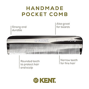 Kent Pocket Comb Set - Men's Beard Grooming Kit, Travel & Home, Mini Mustache Comb