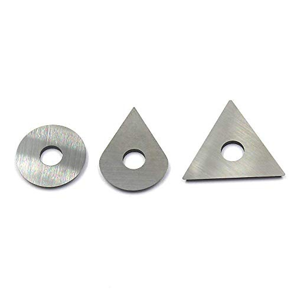 OSCARBIDE Carbide Scraper Blade Set 3pcs include Round Drop Triangle Shaped for Removing Paint Glue Varnish Rust Fits Most Popular Hand-hold Scrapers Replacement Blades