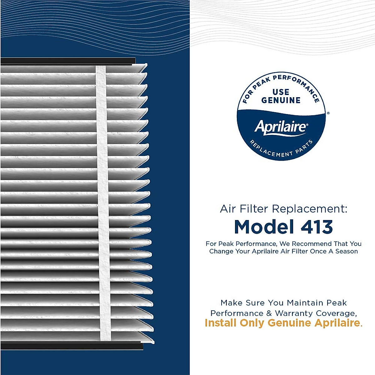 Aprilaire 413 Replacement Air Filter for Aprilaire Whole Home Air Purifiers, Healthy Home Allergy Filter, MERV 13 (Pack of 2) + 35 Replacement Water Panel for Aprilaire Whole House Humidifier Models