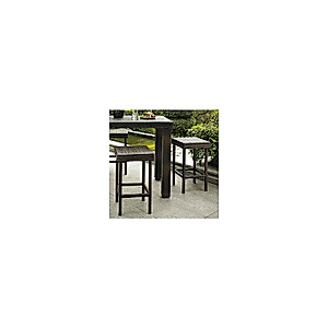 HomeStock Rustic Romance 2Pc Outdoor Wicker Counter Height Bar Stool Set Brown - 2 Stools - 15" D x 15" W x 25.13" H