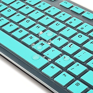 Keyboard Cover for Dell KB216 KB216p Wired & Dell KM636 Wireless Keyboard/Dell Optiplex 5250 3050 3240 5460 7450 7050/Dell Inspiron AIO 3475/3670/3477 All-in one Desktop Keyboard Skin, Mint Green