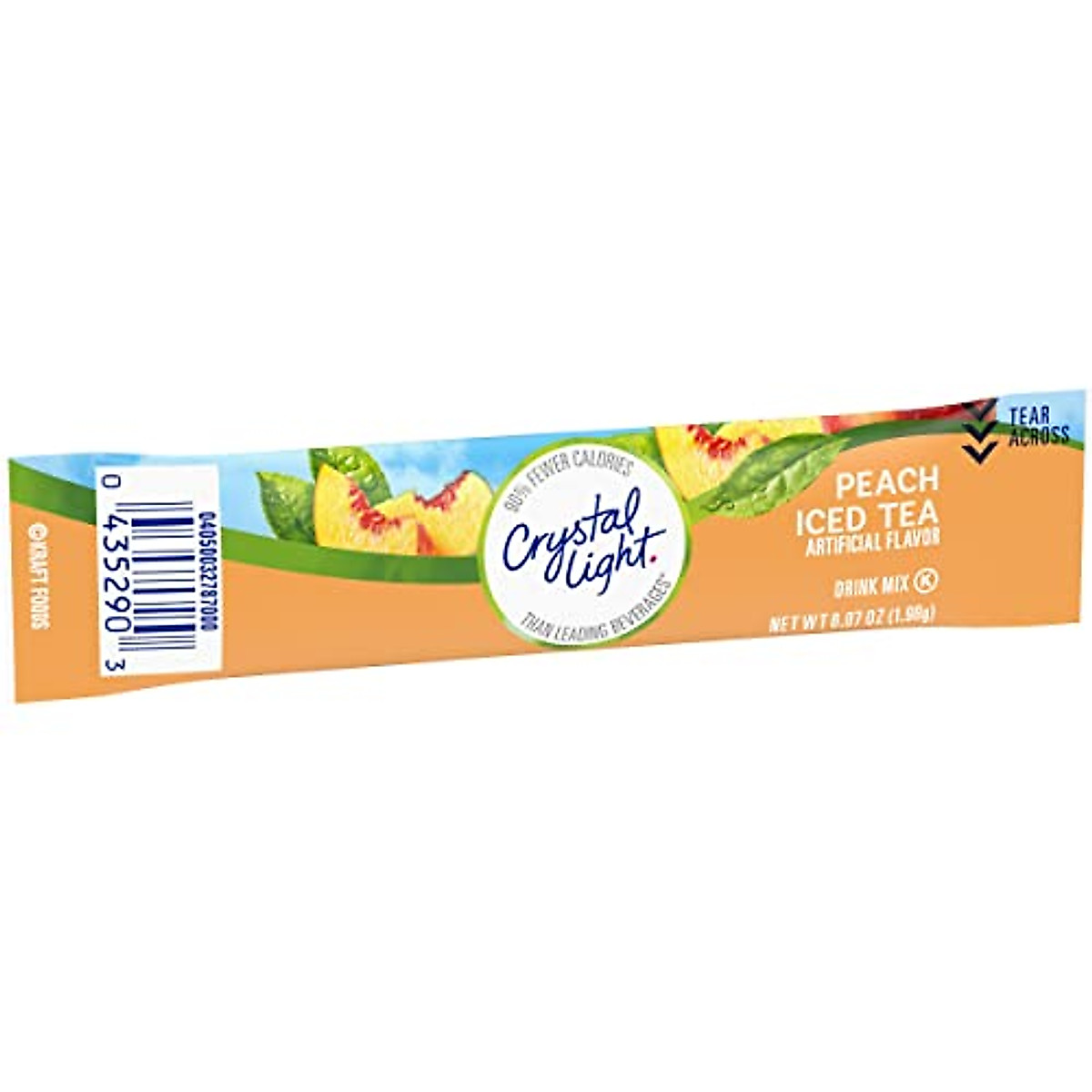 Crystal Light Sugar-Free Peach Iced Tea On-The-Go Powdered Drink Mix 10 Count