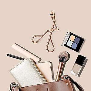 Larbois Eyelash Curler with 5 Extra Refill Pads ＆ Velvet Bag, Professional Eye Lash Curler No Pinching, No Pain and No Pulling, Make up Tool for Perfect Curl in Seconds (Rose Gold)