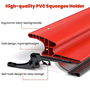 24-Inch Skimming Blade, TOOVEM Drywall Tools Aluminum Housings, Stainless Steel Skim Coating Blade Knockdown Texture Knife, Precision 0.35mm Ergonomic Aluminum Blade Profile for Drywall Repair