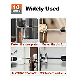 Rocaris 10pcs 1/4 Inch Hex Shank Long Magnetic Screwdriver Bits Set 4 in Power Tools (Slotted+Cross Head)