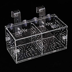 Aquarium Breeder Box, Acrylic Transparent Fish Breeding Box Tank Hatchery Incubator Aquarium Isolation Box(20CM*10CM*10CM)