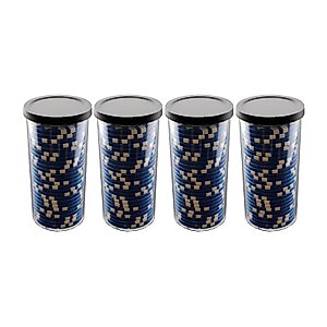 Versa Games 25pc Poker Chip Storage Tube - 4 Piece Set