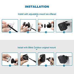 LANMU Vinyl Siding Mount Compatible with Blink Outdoor Camera, No-Hole Needed Hooks Clips and Mounting Bracket for Mounting Blink Camera, Accessories, Weatherproof, Easy to Use (3 Pack)