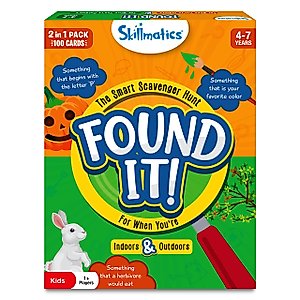 Skillmatics Card Game - Found It Indoor & Outdoor Combo, Scavenger Hunt for Kids, Girls, Boys, Fun Family Game, Gifts for Ages 4, 5, 6, 7