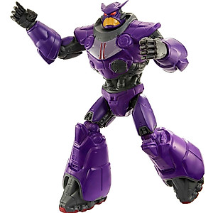 Mattel Disney Pixar Lightyear Large Scale Zurg Action Figure, 13.75 in Tall Authentic Movie Toy 11 Movable Joints, Collectible Gift for Kids 4 Years & Up