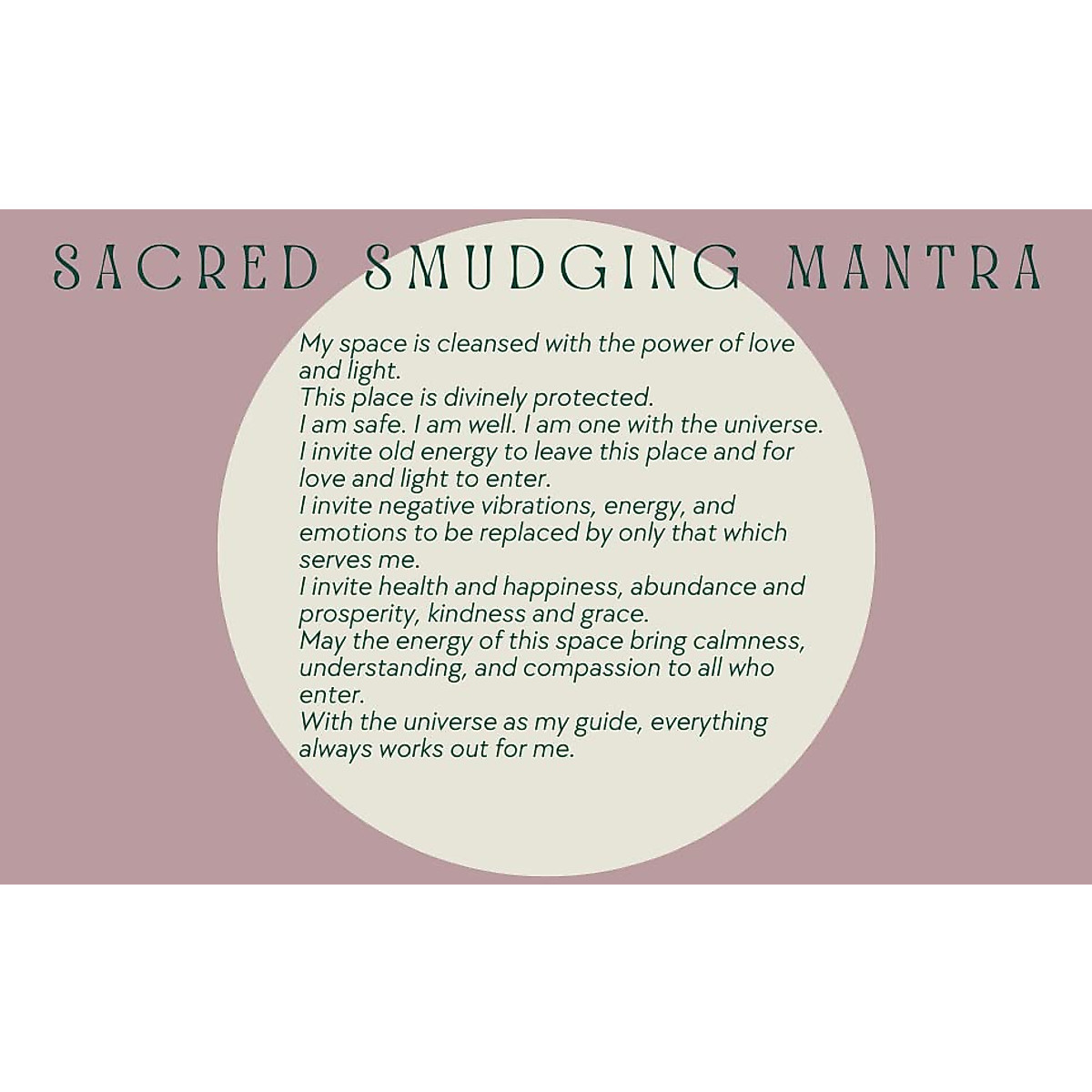 My Mystic Apothecary Sacred Smudging Candle - Candle Made with White Sage, Rosemary, and Lavender for Cleansing | Cotton Wick | 100% Soy Wax | 40 Hour Burn time | 7.75 Oz White Sage Candle