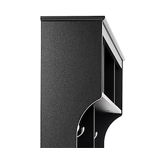 Prepac Black Hall Tree, Shoe Cabinet, Storage Cabinet with 24 Shoe Cubbies and 6 Double Coat Hooks 15.5" D x 60" W x 77" H, BSOG-0013-1