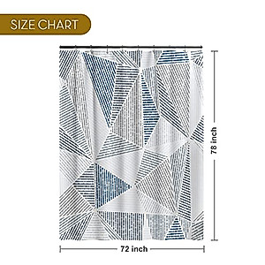 YEZEX Shower Curtain Set with 12 Hooks - Waterproof Polyester Fabric Shower Curtains for Modern Home Bathroom Decorations, Machine Washable, 72"x78"